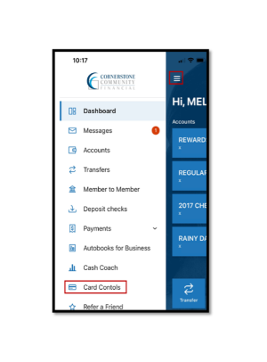 Card Controls | Cornerstone Community Financial Credit Union